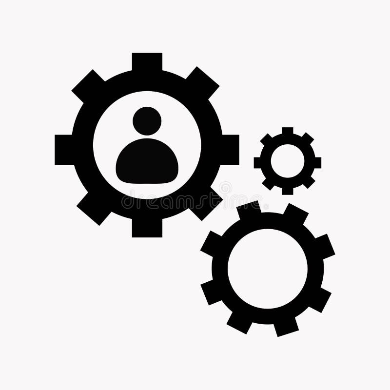 Human Settings Icon Vector. Pictogram Isolated on White. Design on ...
