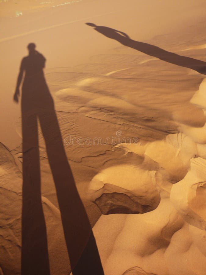 Human Shades in Desert at Merzouga Stock Photo - Image of africa ...