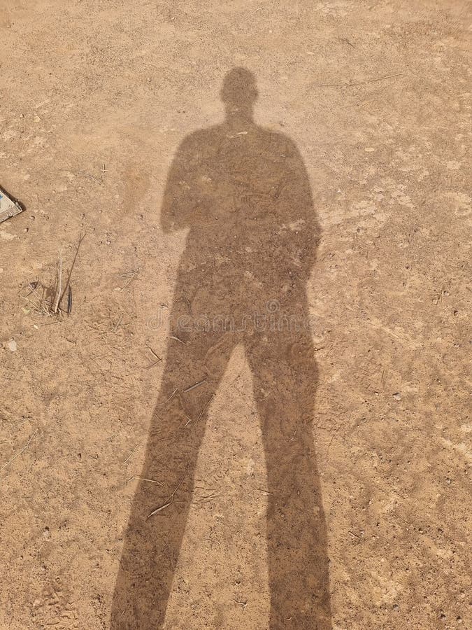 Human Shadow on the Desert Ground Stock Photo - Image of textile, human ...