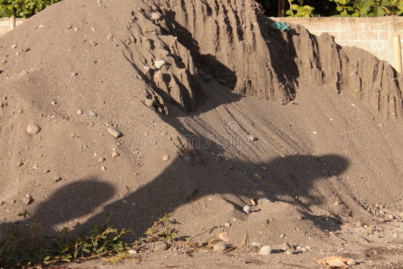 Human Shadow in Sand Background Texture Stock Photo - Image of grain ...