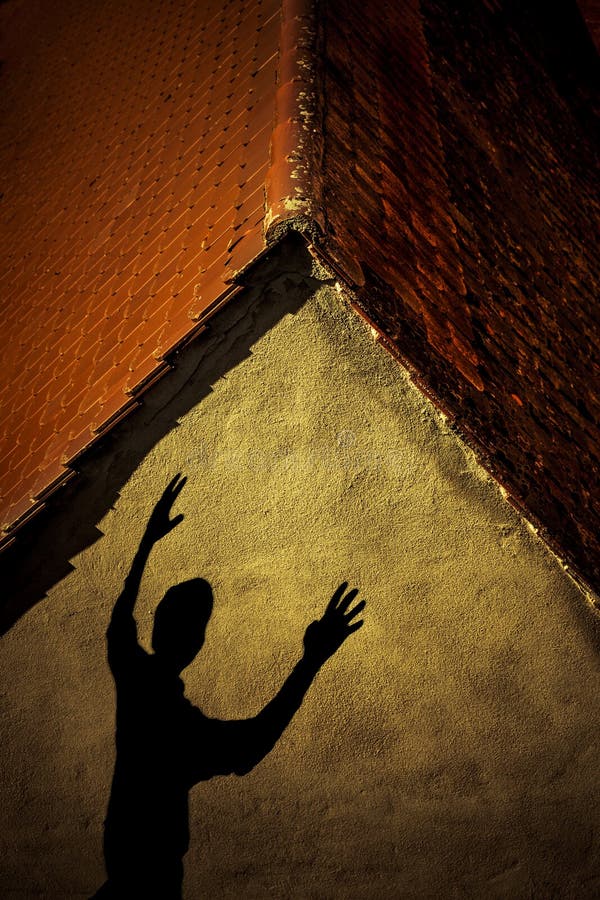 Human Shadow on Wall stock photo. Image of shadow, hands - 147104886