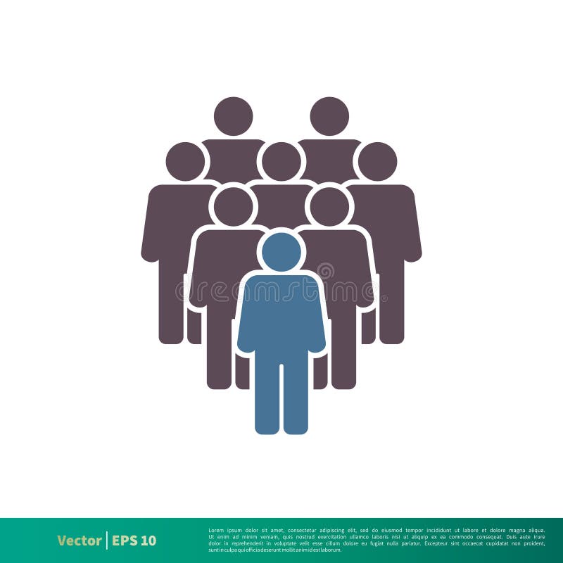 Human Shape, People, Crowd Icon Vector Logo Template Illustration ...