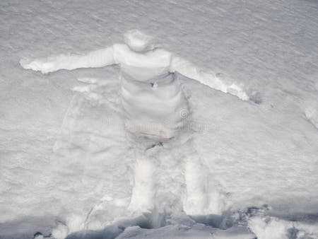 Human shape in the snow stock image. Image of snow, people - 240748717