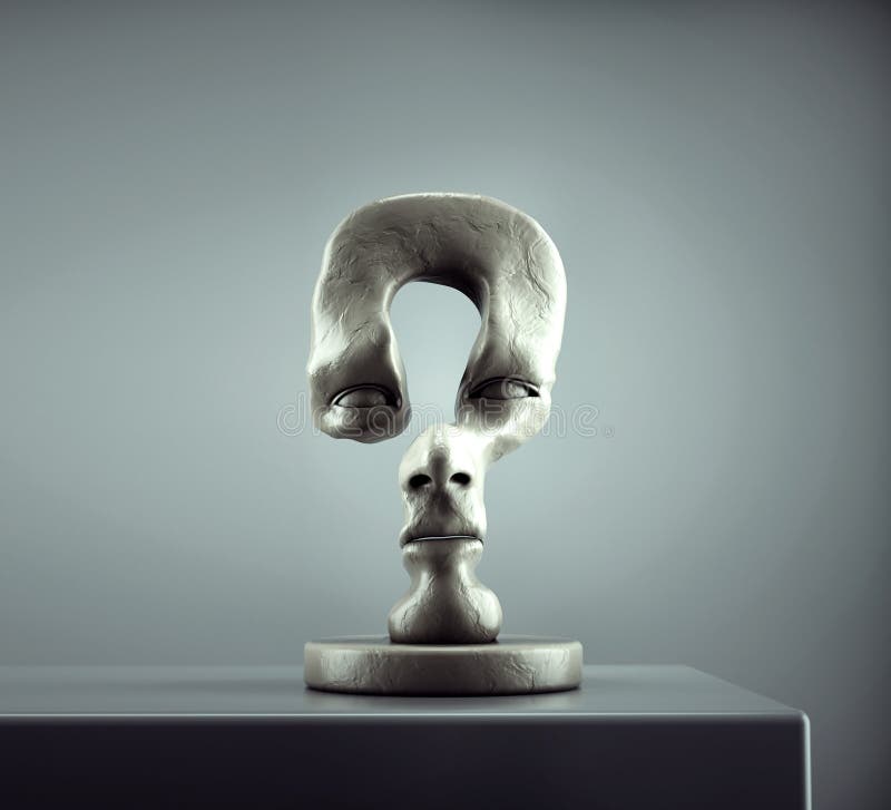Human Shaped As a Question Mark. Unknown and Self Awarness Concept ...