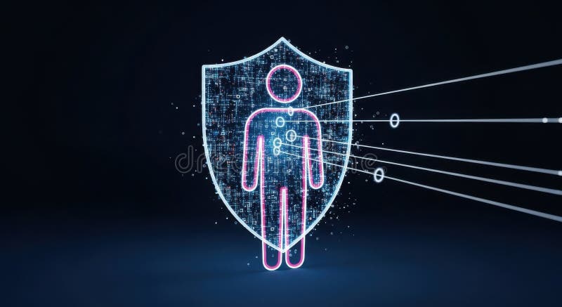 Human Body Protection Shield Concept Design Stock Illustration ...