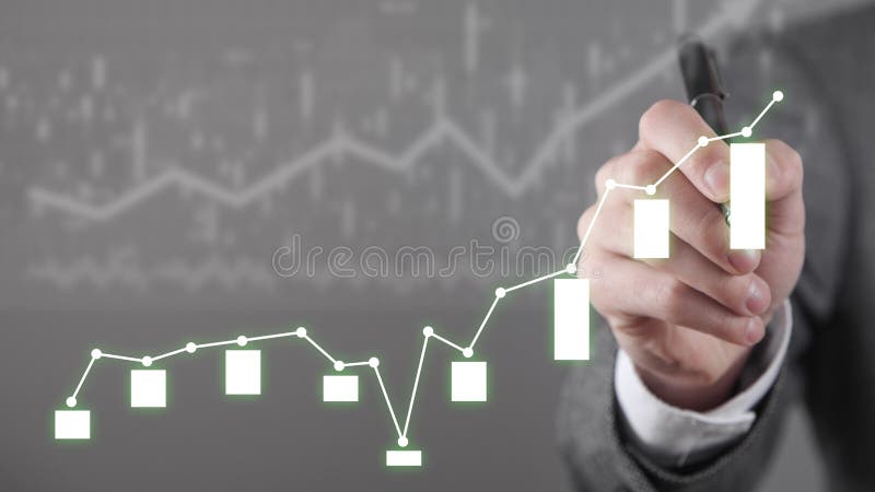 Human Showing Financial Growth Graph Stock Photo - Image of economic ...