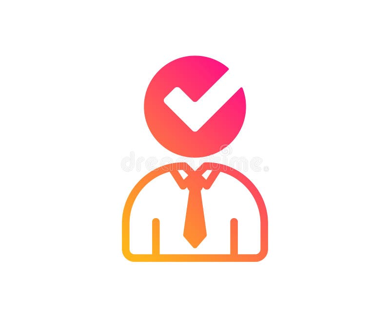 Human Silhouette with Check Icon. Vector Stock Vector - Illustration of ...