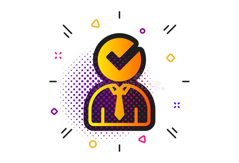 Human Silhouette with Check Icon. Vector Stock Vector - Illustration of ...