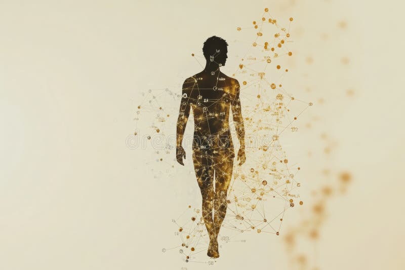 A Human Silhouette is Depicted Walking through a Vibrant Array of ...