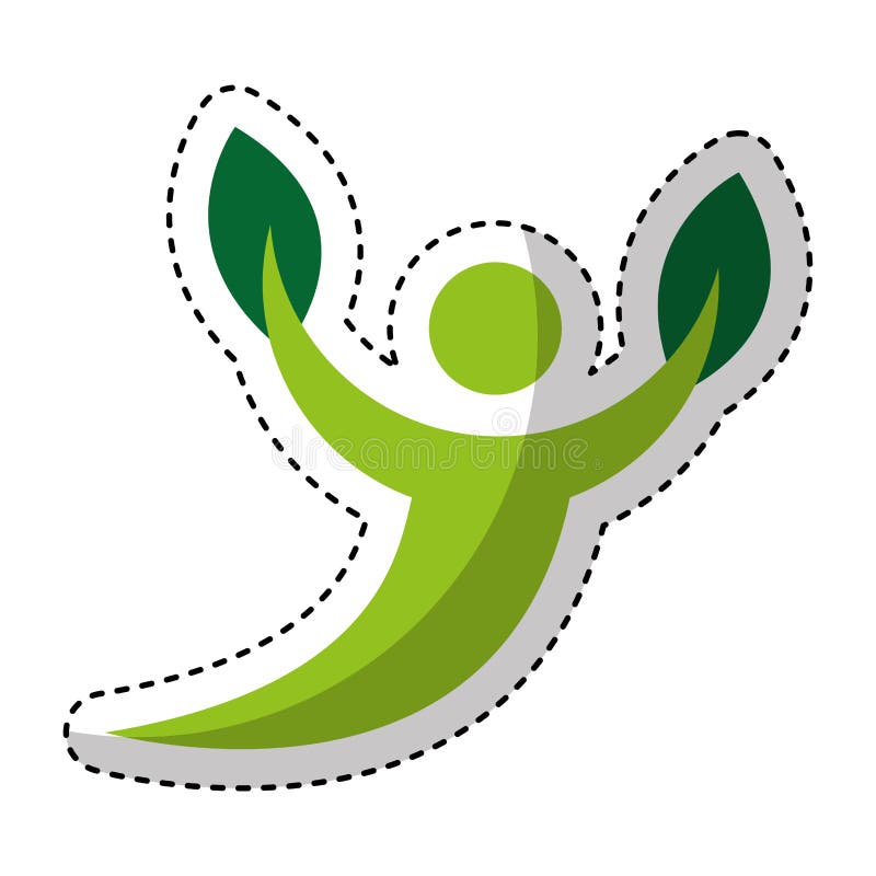 Human Silhouette Ecology Icon Stock Vector - Illustration of person ...