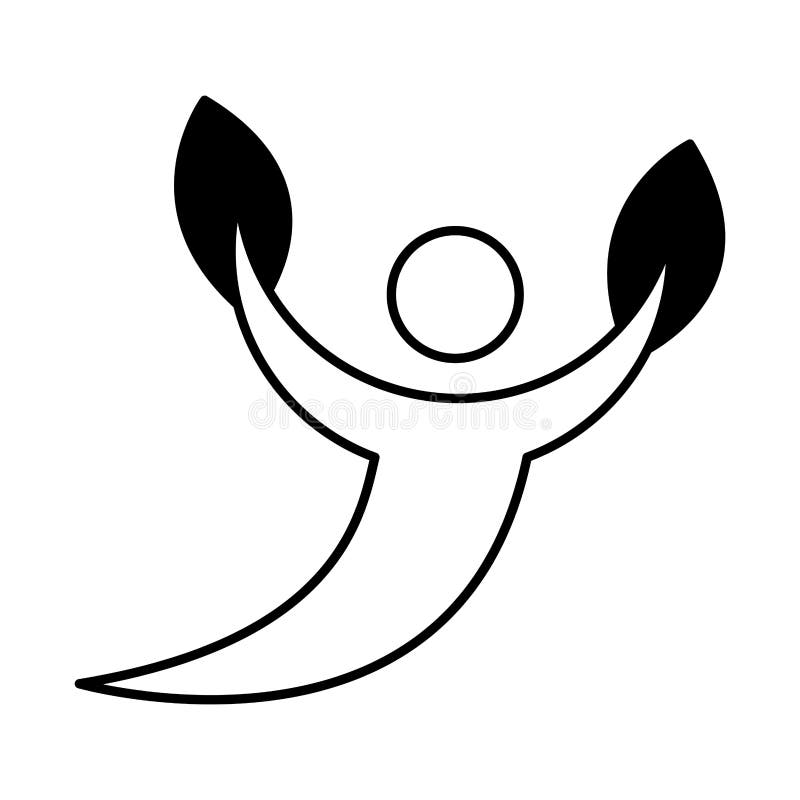 Human Silhouette Ecology Icon Stock Vector - Illustration of friendly ...