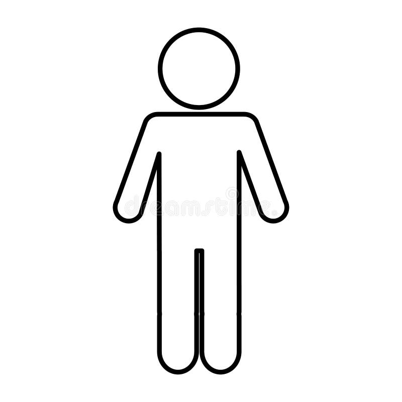 Human Silhouette Isolated Icon Stock Illustration - Illustration of ...