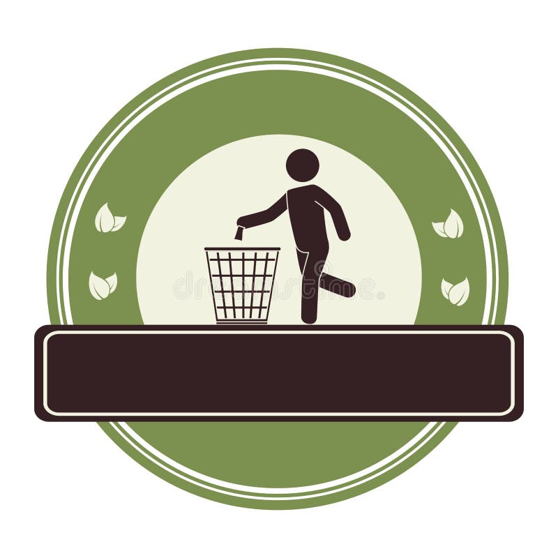 Human Silhouette Recycling Icon Stock Illustration - Illustration of ...