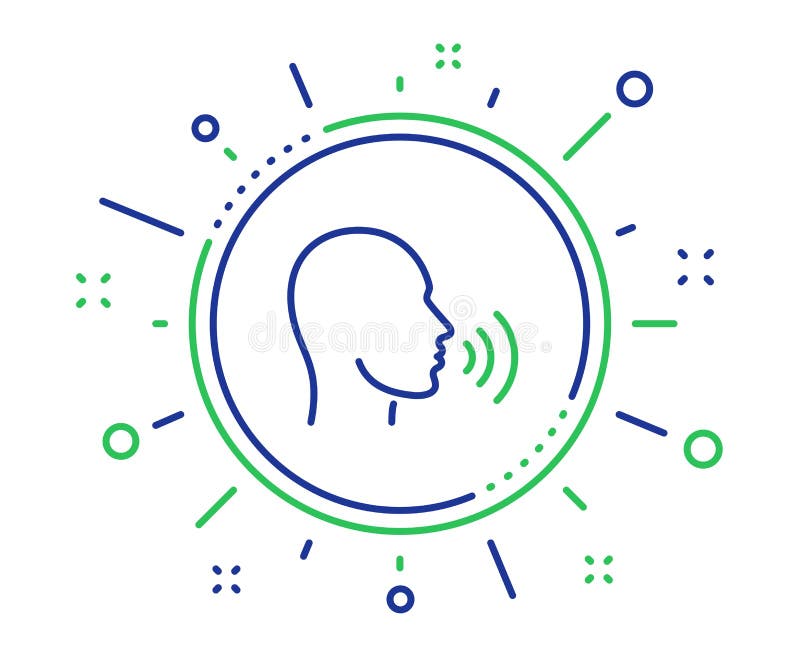 Human Sing Line Icon. Talk Sign. Vector Stock Vector - Illustration of ...