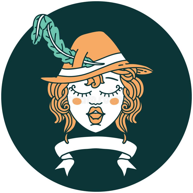 Human Singing Bard Character with Banner Icon Stock Vector ...