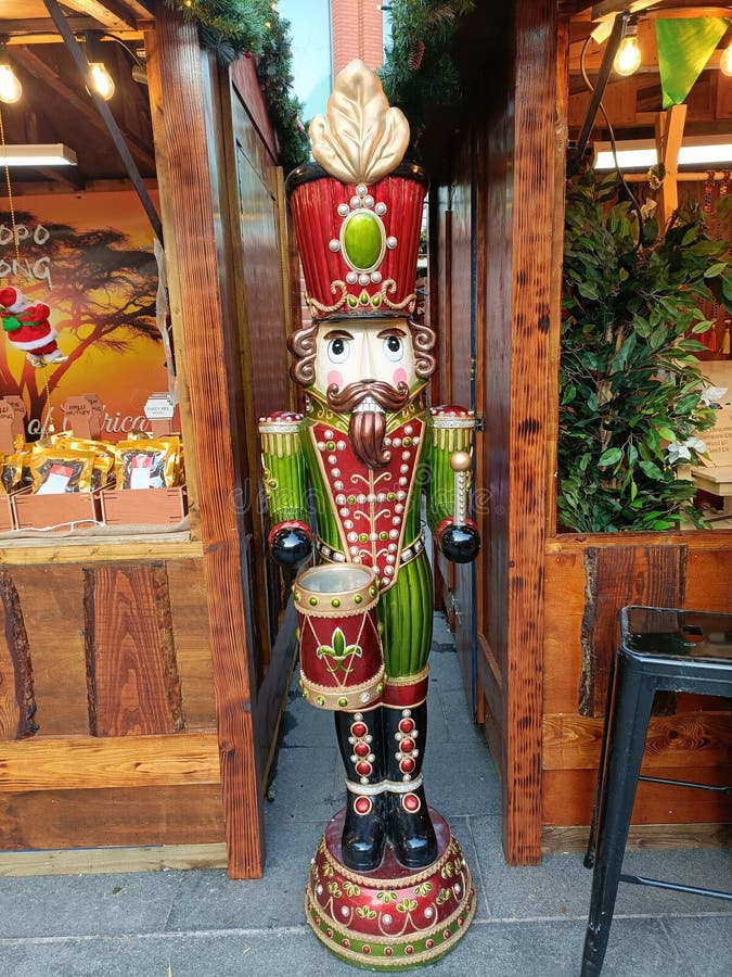 Human Sized Nutcracker Statue Christmas Market Editorial Image - Image ...