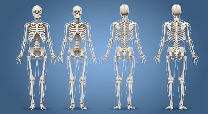 Human Skeletal Systems Visualized To Showcase the Bodily Framework ...