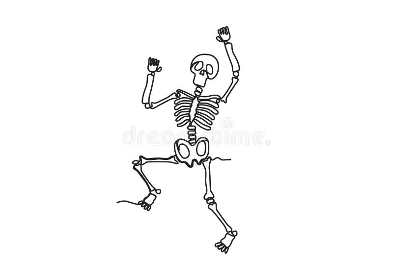 A human skeleton dancing stock vector. Illustration of hand - 289024888
