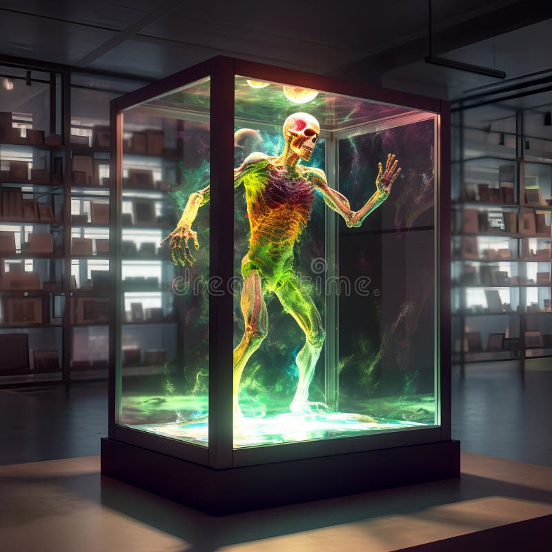 Human Skeleton on Display in the Museum. Generative AI Stock ...