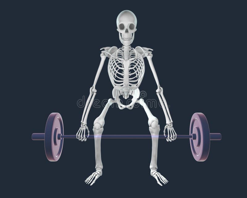 A Man Lifting a Barbell, 3d Illustration Stock Illustration ...