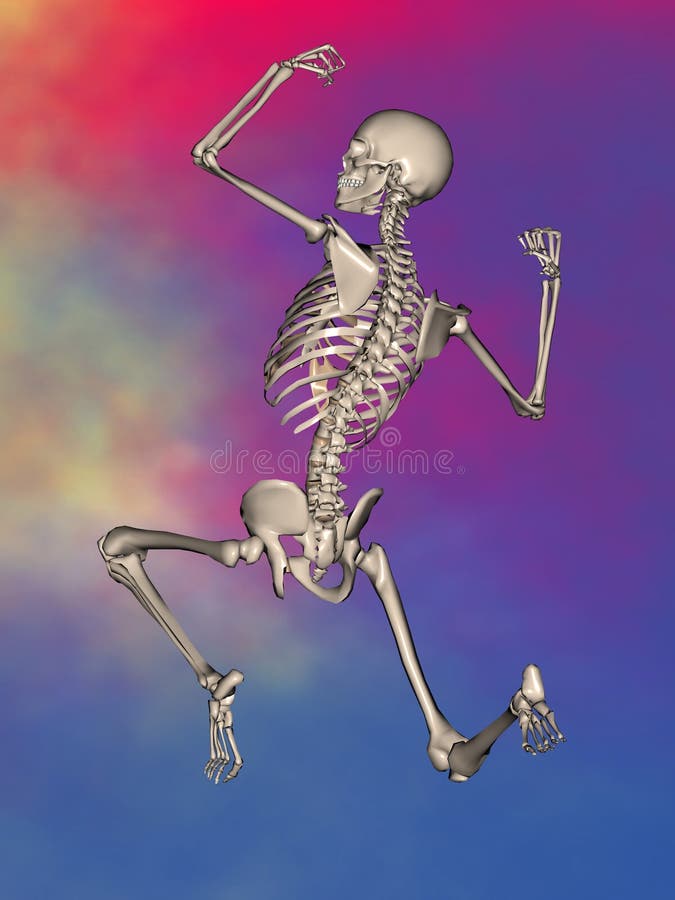 Human skeleton M-SK-POSE stock illustration. Illustration of science ...