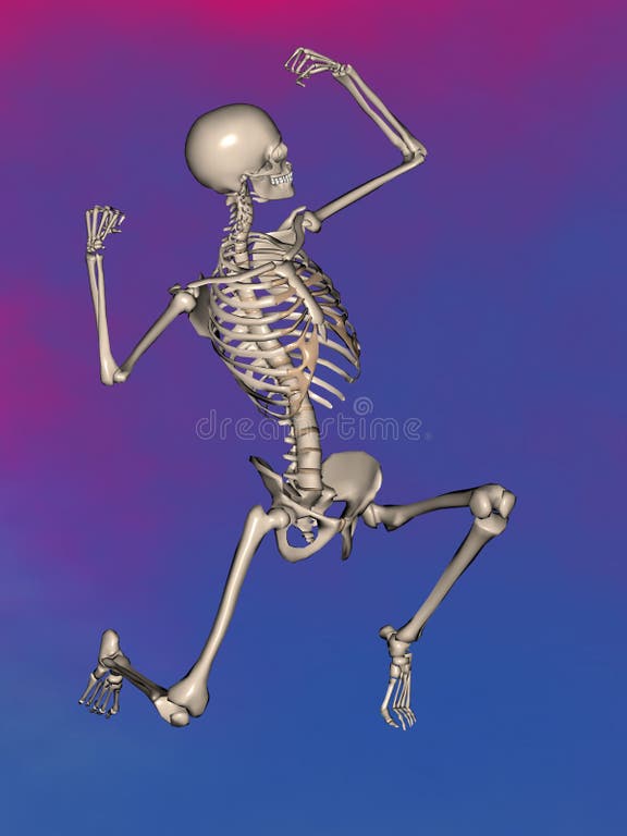 Human skeleton M-SK-POSE stock illustration. Illustration of body ...