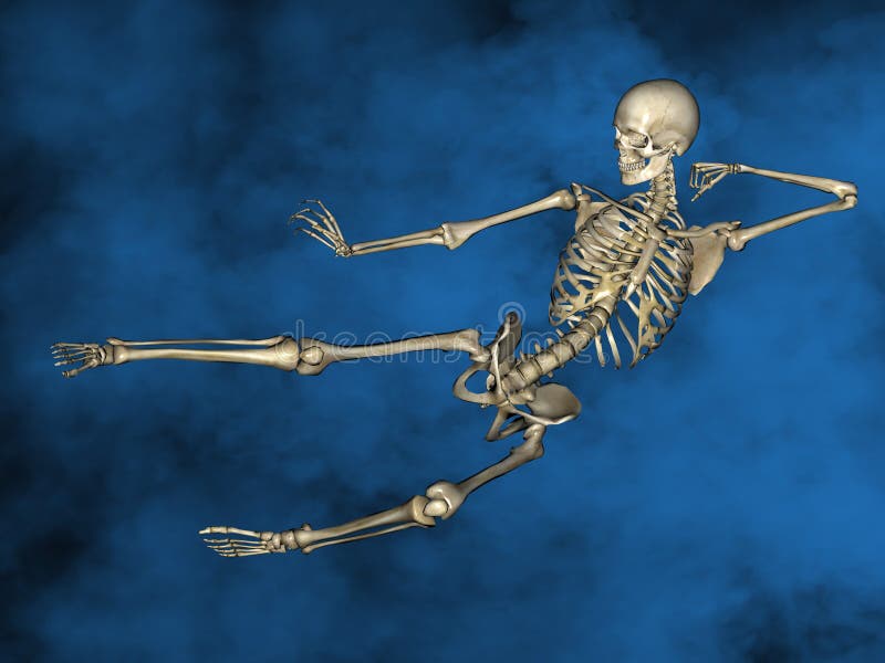 Human Skeleton M-SK-POSE Vfm-1-1, 3D Model Stock Illustration ...