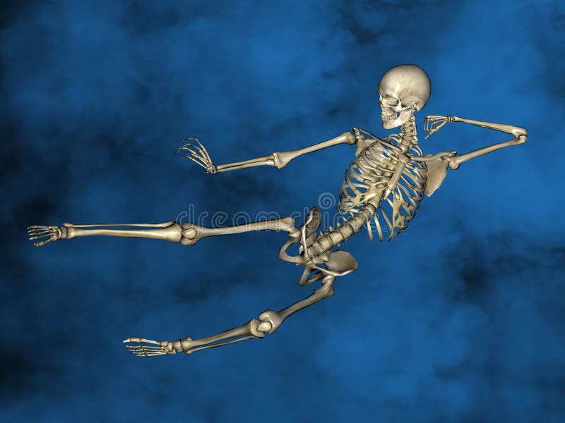 Human Skeleton M-SK-POSE Vfm-1-3, 3D Model Stock Illustration ...