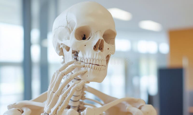 Human Skeleton Model Demonstrating Anatomical Structure, Detailed View ...