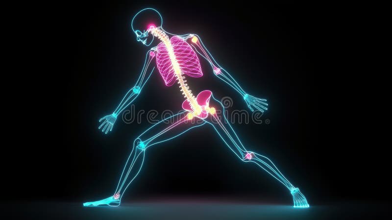 Human Skeleton X-Ray: a 3D Digital Illustration of the Human Skeleton ...