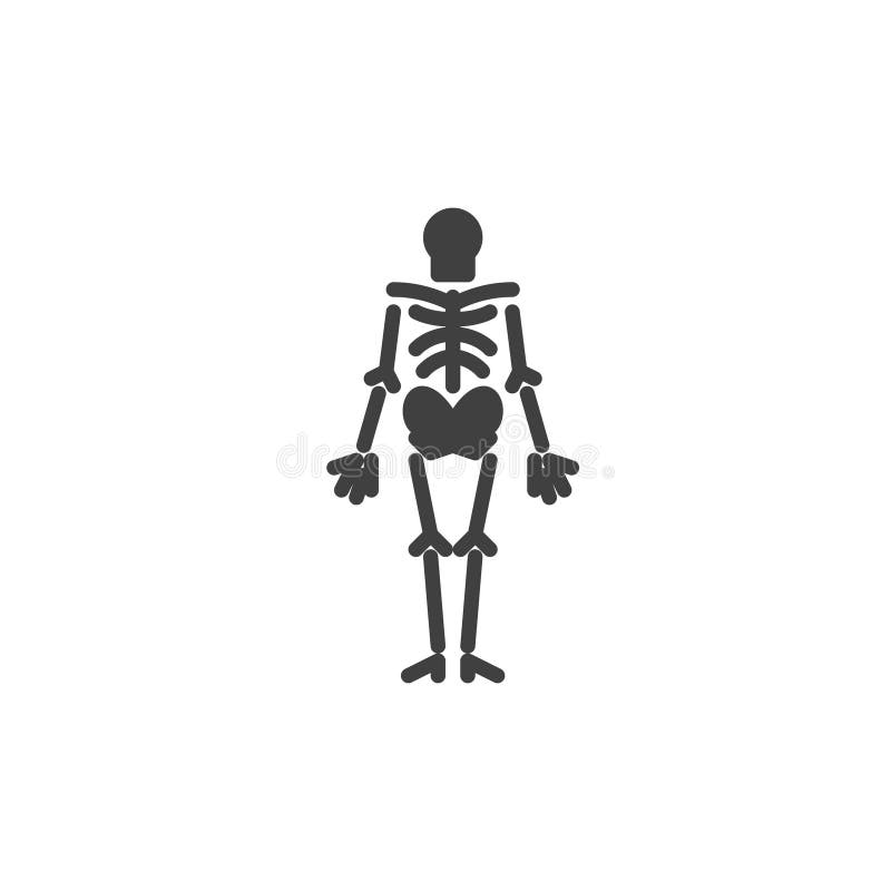 Human Skeleton vector icon stock vector. Illustration of body - 318930762