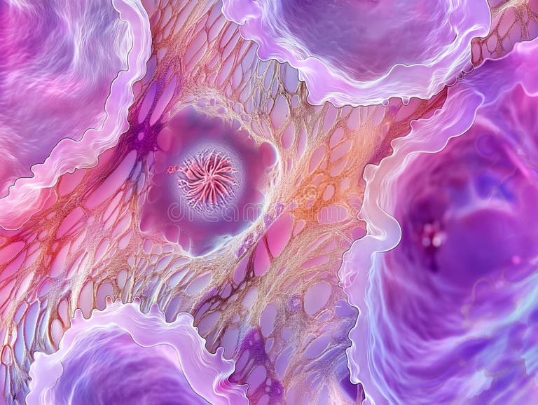 Human Skin Cells Under a Microscope Stock Photo - Image of epithelium ...