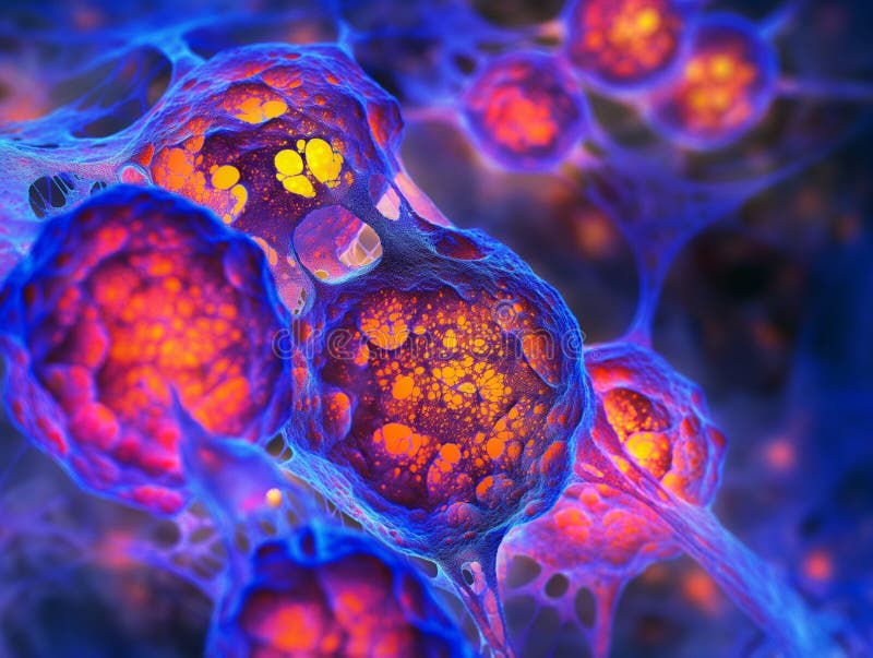 Human Skin Cells Under a Microscope Stock Photo - Image of science ...