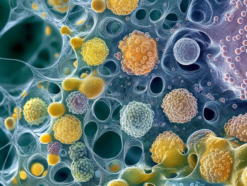 Human Skin Cells Under a Microscope Stock Image - Image of human ...