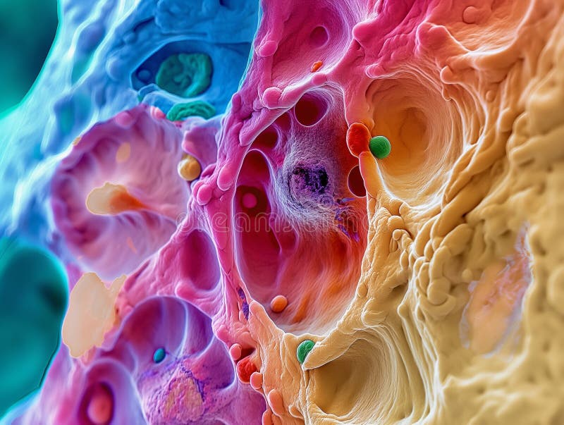 Human Skin Cells Under a Microscope Stock Image - Image of stratified ...