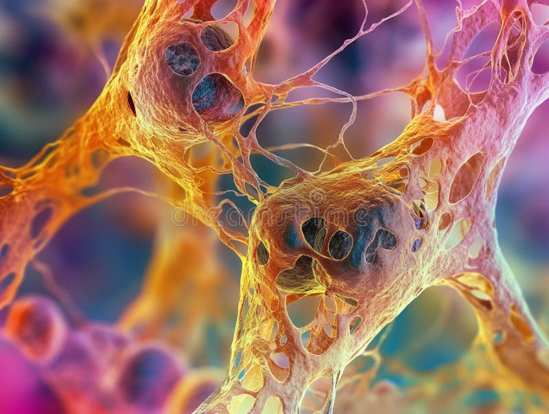 human skin under microscope