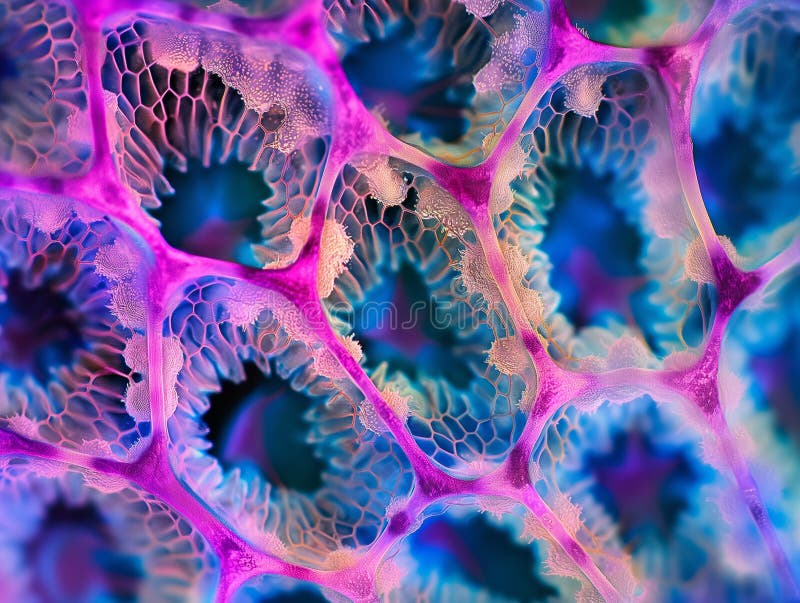 Human Skin Cells Under a Microscope Stock Image - Image of gland, organ ...