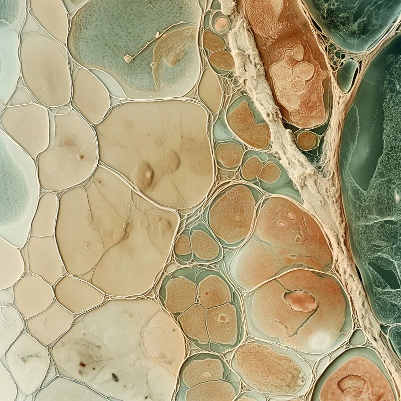 Human Skin Cells Under a Microscope Stock Photo - Image of microscopic ...