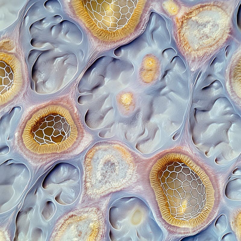 Human Skin Cells Under a Microscope Stock Photo - Image of scientific ...