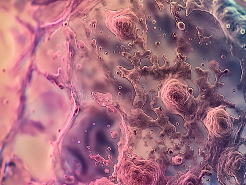 Human Skin Cells Under a Microscope Stock Photo - Image of muscle ...