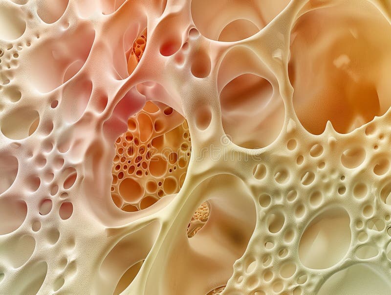 human skin under microscope