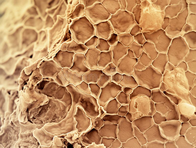 Human Skin Cells Under a Microscope Stock Image - Image of scientific ...