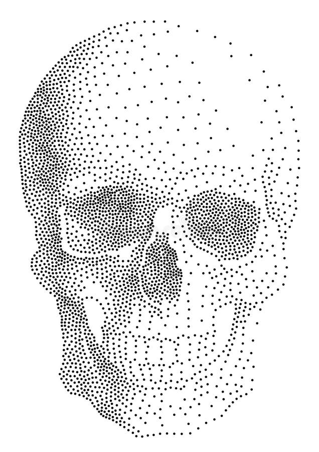 Human skull, stock vector. Illustration of scary, black - 14525542
