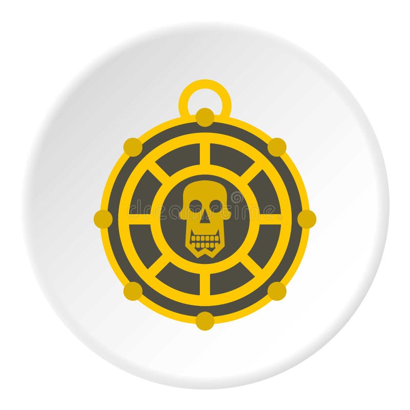 Human Skull Aztec Medallion Icon Circle Stock Vector - Illustration of ...