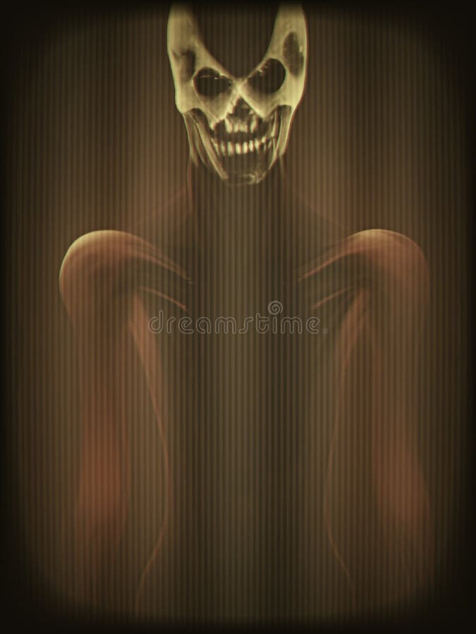 Human Skull with Bones and Skeleton Stock Illustration - Illustration ...