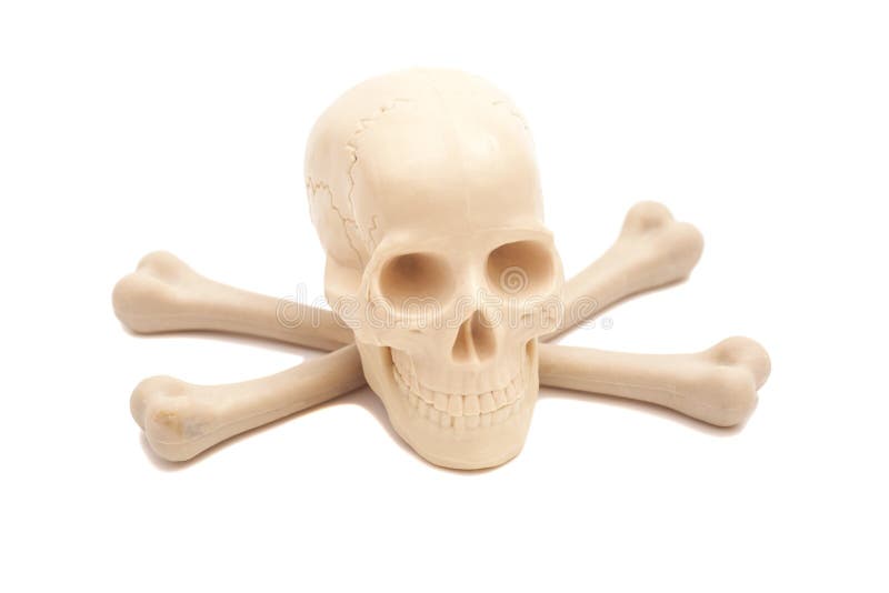 Human Skull with Crossed Bones Stock Image - Image of crossed, anatomy ...