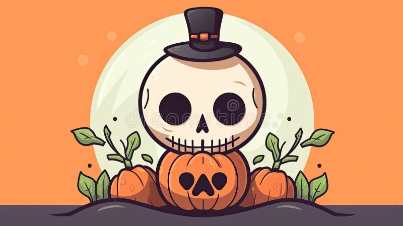 Human Skull. Day of the Dead. Halloween Concept Stock Illustration ...