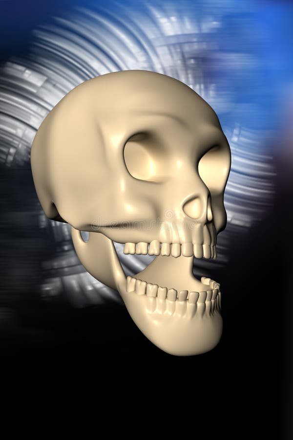 Skull for Digital Media and Printout Stock Illustration - Illustration ...