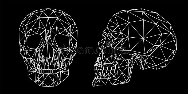 Line Art Skull Side View Stock Illustrations – 83 Line Art Skull Side ...