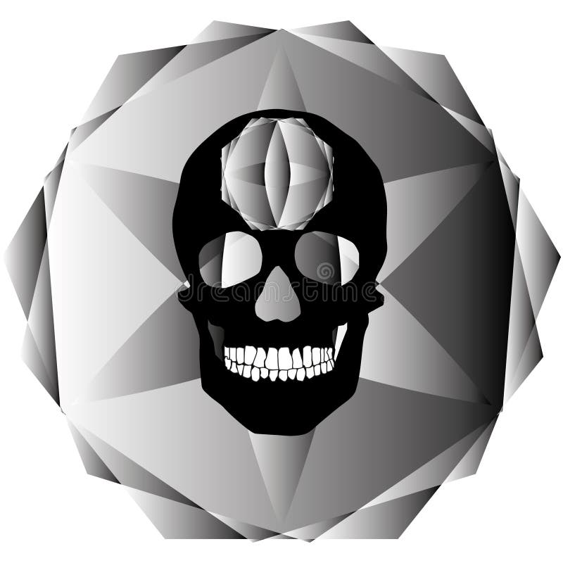 Human Skull Geometry and Design Stock Illustration - Illustration of ...